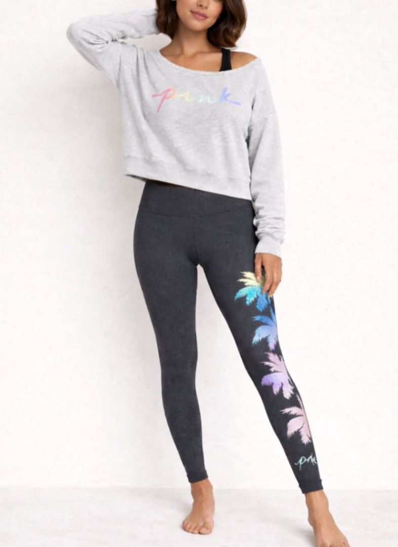 VS PINK Top & Leggings Set (💯 Ori), Women's Fashion, Activewear on ...