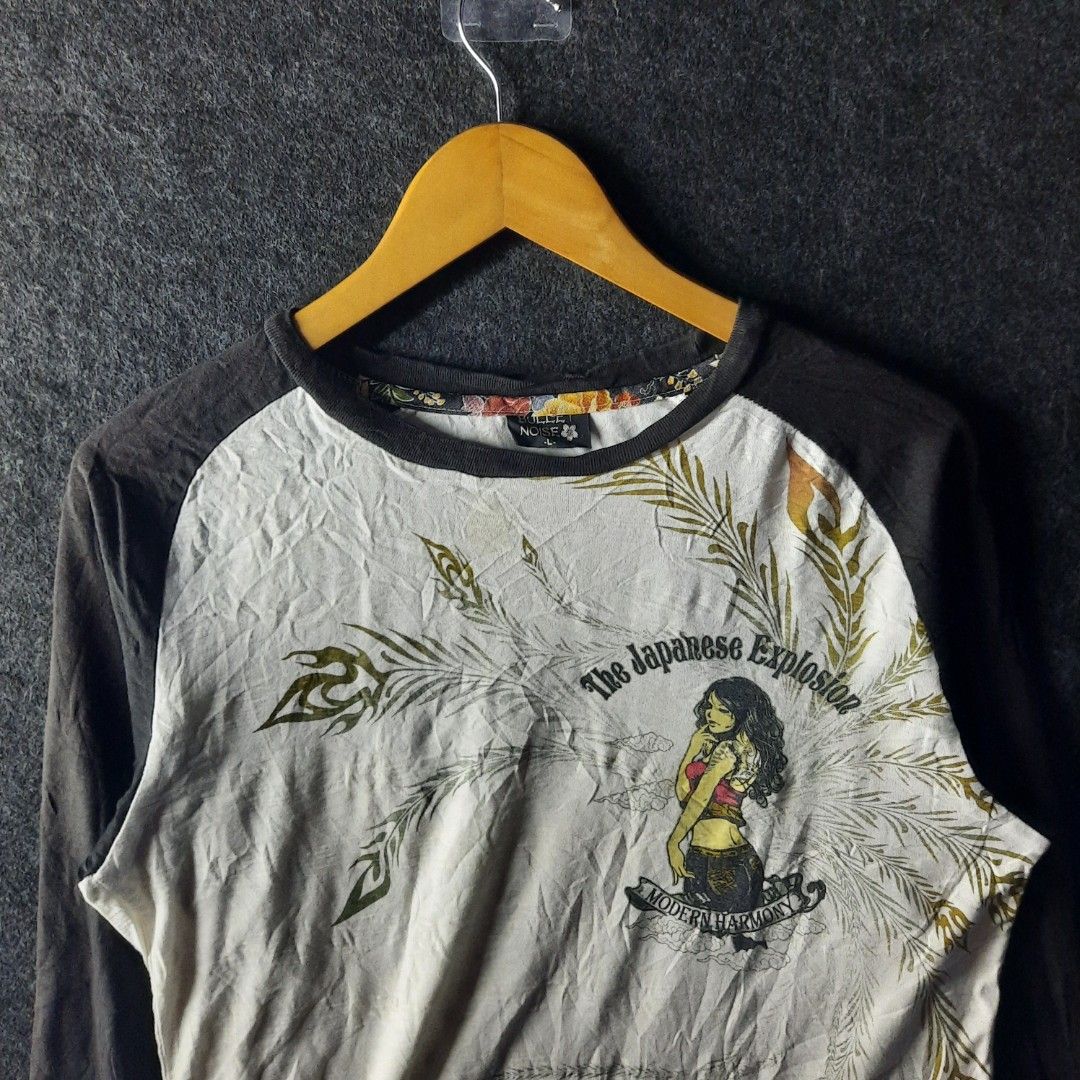 Y2k Bullet Noise The Japanese Explosion Raglan Longsleeve, Men's ...