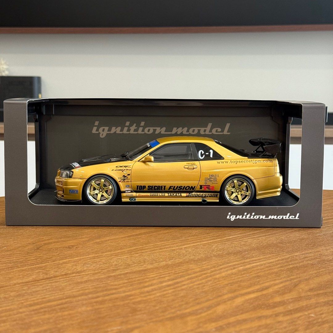 1/18 Ignition Model Top Secret R34 same scale as Autoart LCD Motorhelix ...