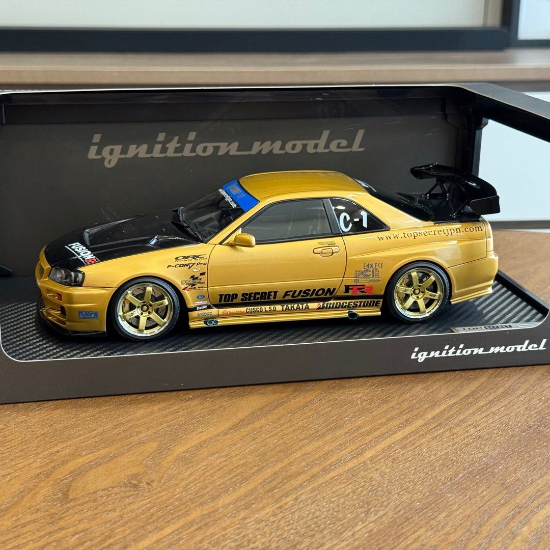 1/18 Ignition Model Top Secret R34 same scale as Autoart LCD Motorhelix ...