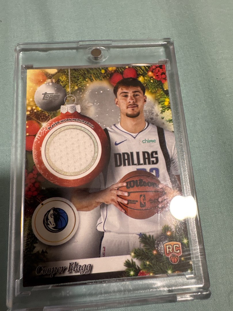2025 NBA COOPER FLAGG Topps Holiday Mega Basketball Player Relic Card ...