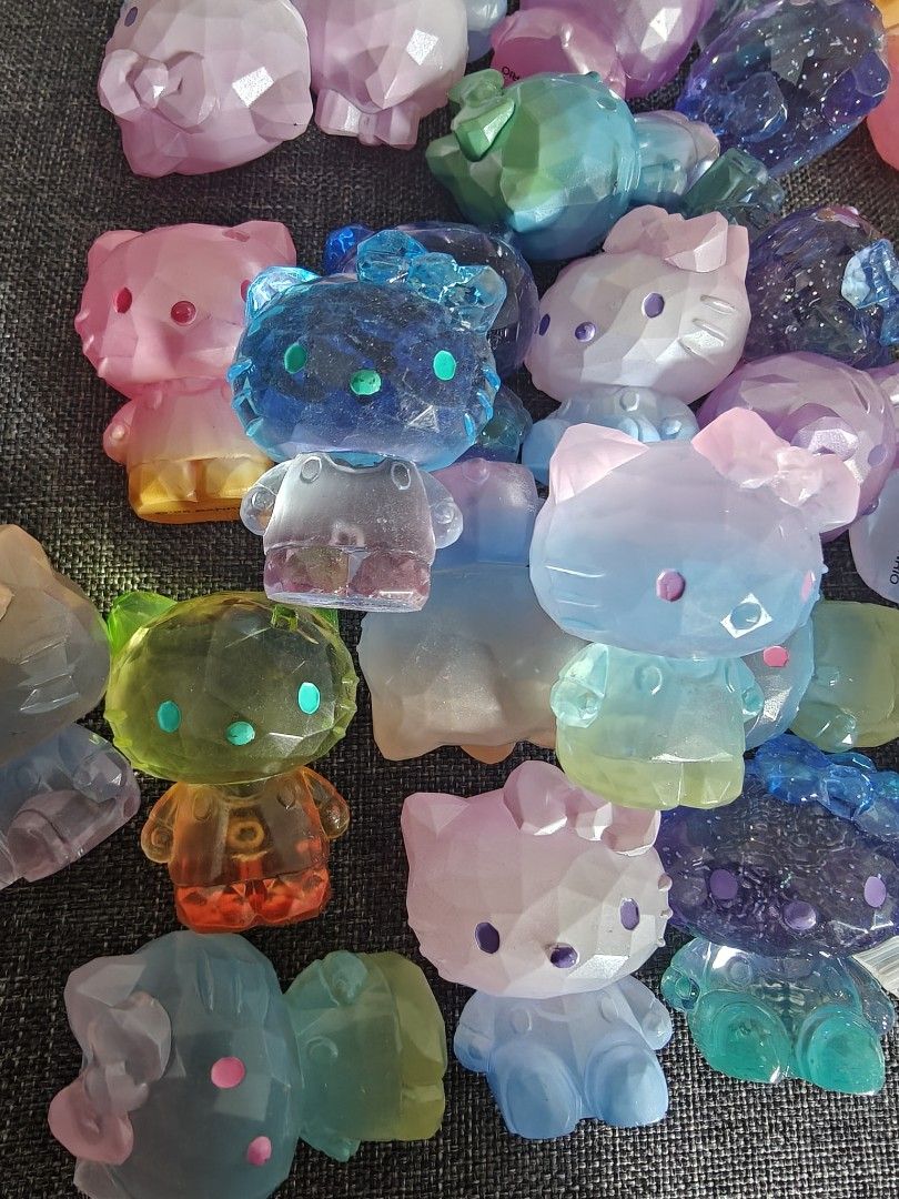 2025 New Hello Kitty Sanrio Pearl Clear Laser Print Macaron Transparent ...