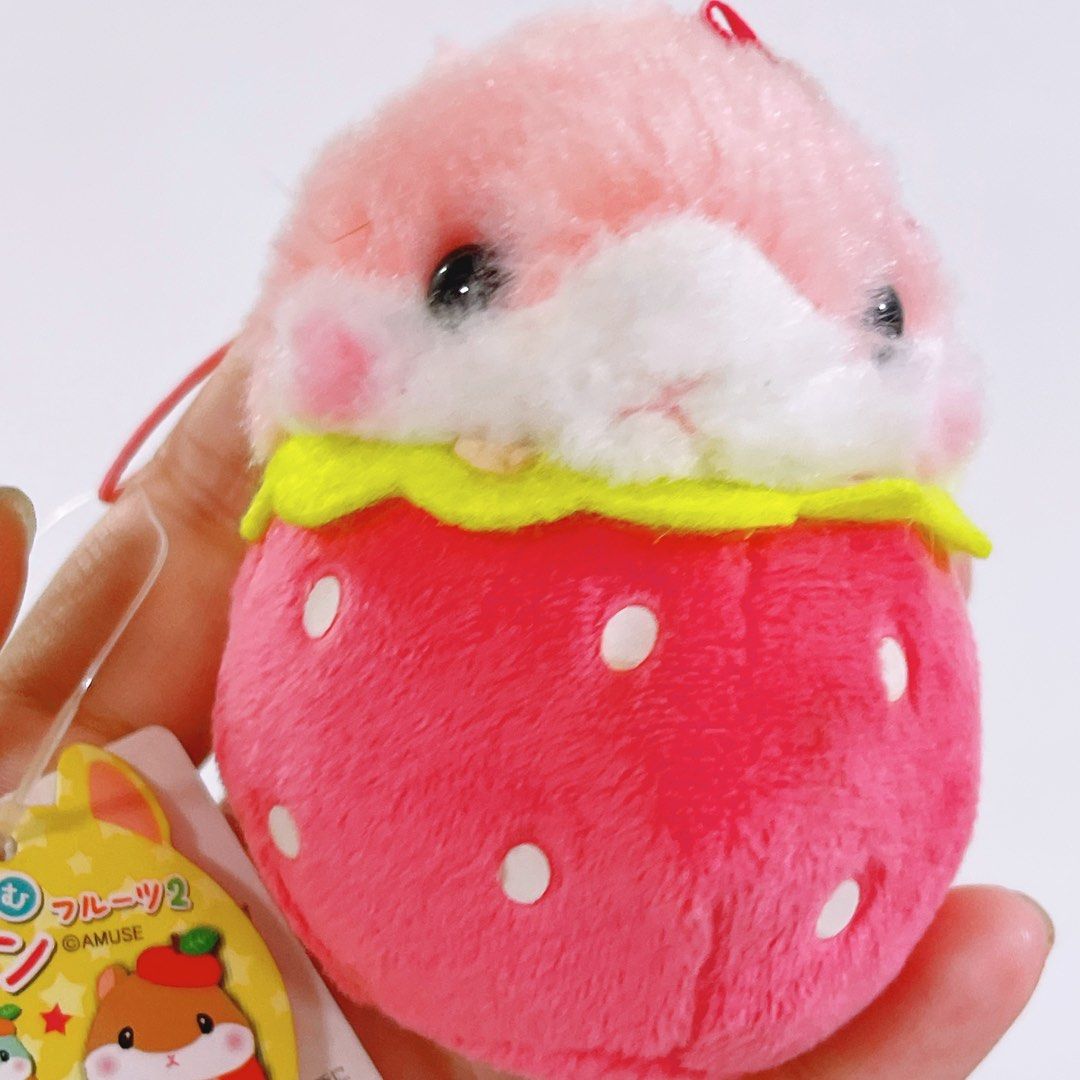 Amufun Amuse Japan - Korohamu Hamster Fruits 2 Charm Plushie - Keychain ...