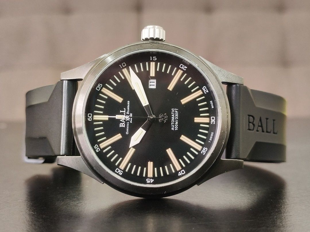 Ball Watch Automatic Black DLC Night Train Fireman Series, Men's ...