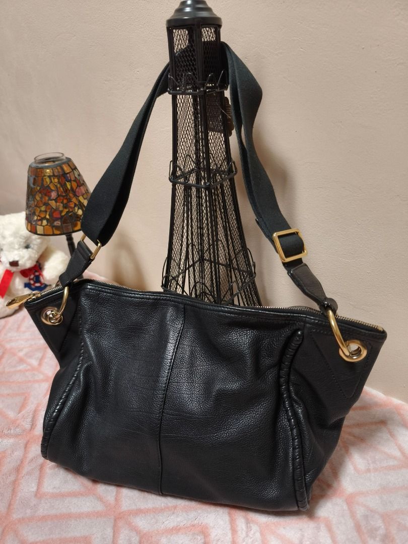 Bally Black Leather Shoulder Bag, Luxury, Bags & Wallets on Carousell