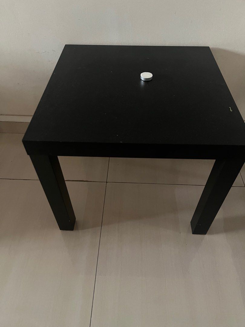 Black Square Side Table, Furniture & Home Living, Furniture, Tables ...