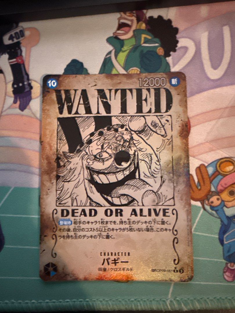 Buggy wanted sp op09 one piece card game, Hobbies & Toys, Toys & Games ...