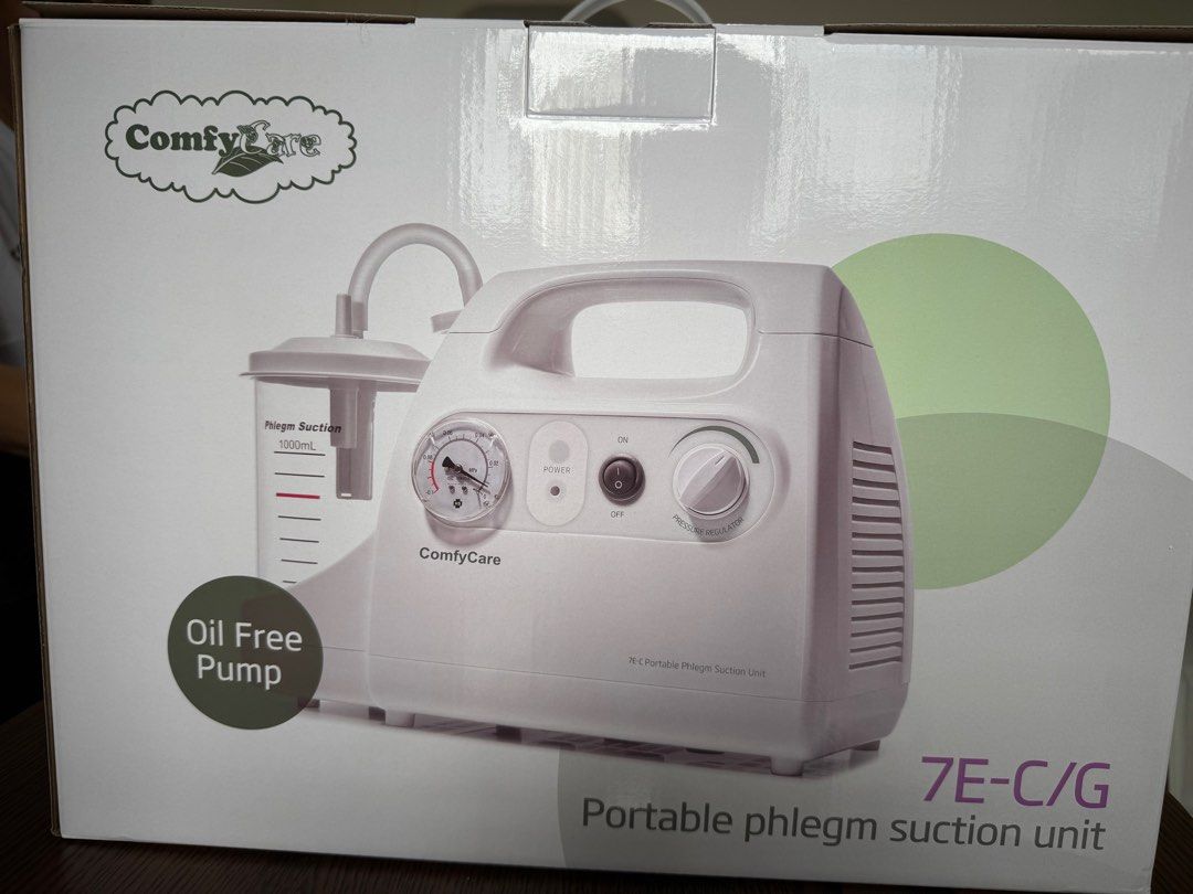 ComfyCare 7E-C/G Portable Phlegm Suction Unit and accessories, Health ...