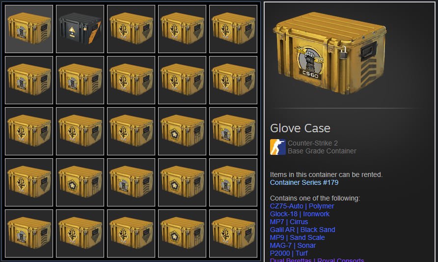 CS2 / CS:GO - Glove Case 30 pcs tags# karambit butterfly doppler ...