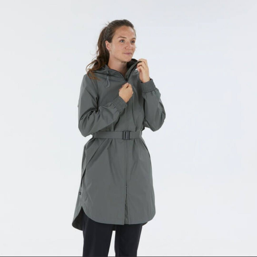 Decathlon Quechua Women's Long Waterproof Hiking Jacket - Raincoat ...