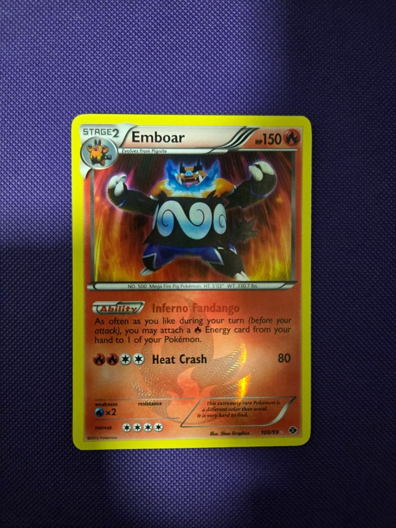 #2 Emboar Shiny Black & White Next Destinies Secret Rare 100/99 EX FULL ...