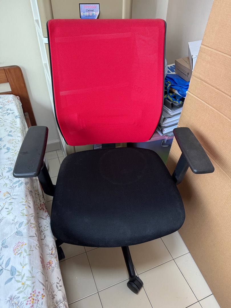Ergonomic Office Chair - Red and Black, Furniture & Home Living ...