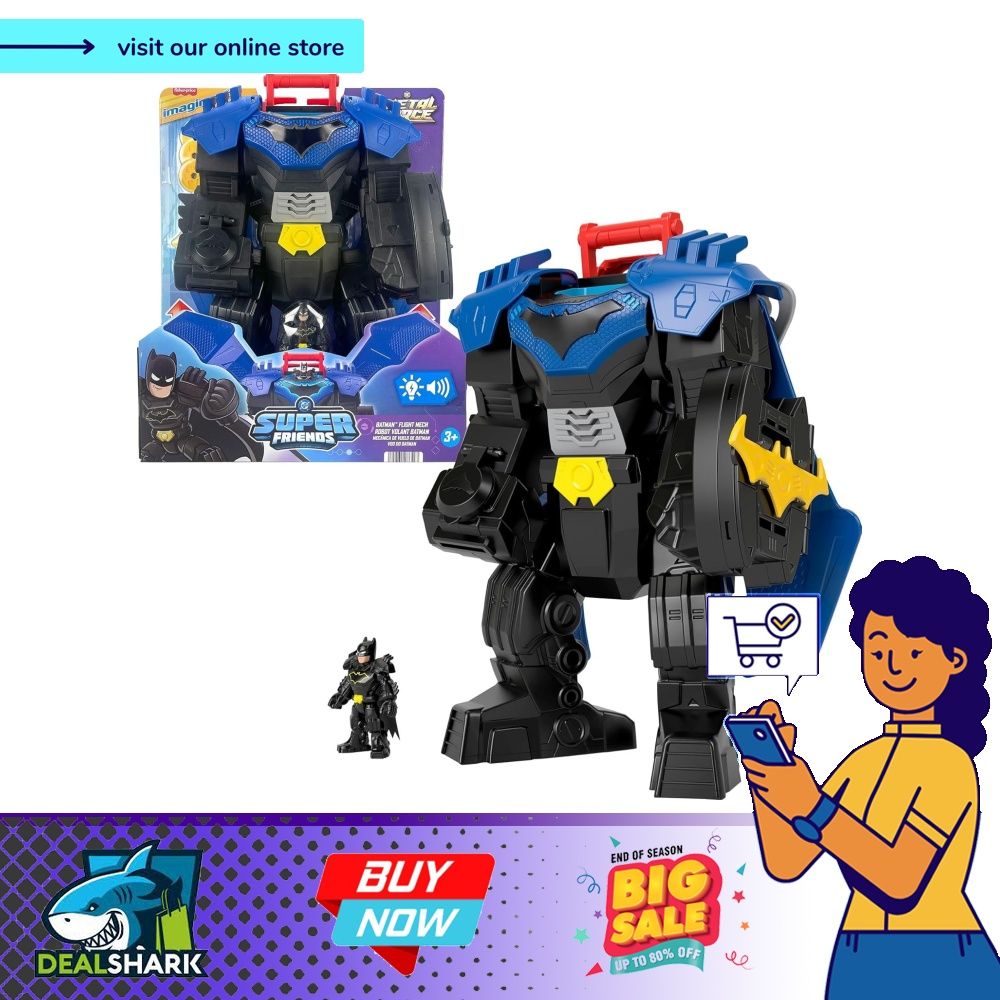 Fisher-Price JDL03 Imaginext DC Super Friends Batman Flying Mech with ...