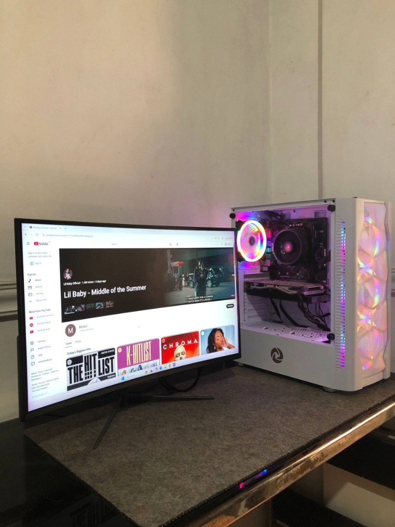 Gaming PC Set Ryzen 7 5700G + RX 580 + 144Hz Monitor (Complete Set ...