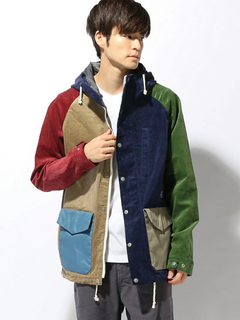 Go Slow Caravan Multicolor Corduroy Parka Jacket, Men's Fashion, Coats ...