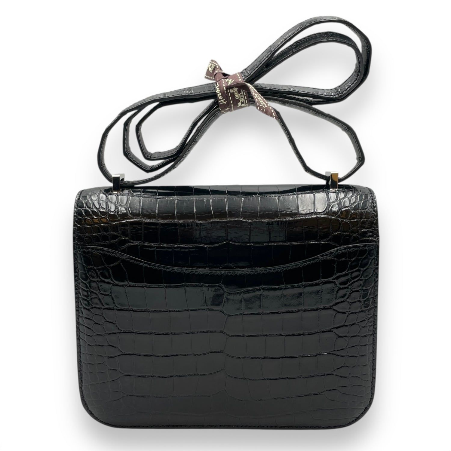 Hermès Constance 18 Black in Shiny Alligator, Palladium hardware ...