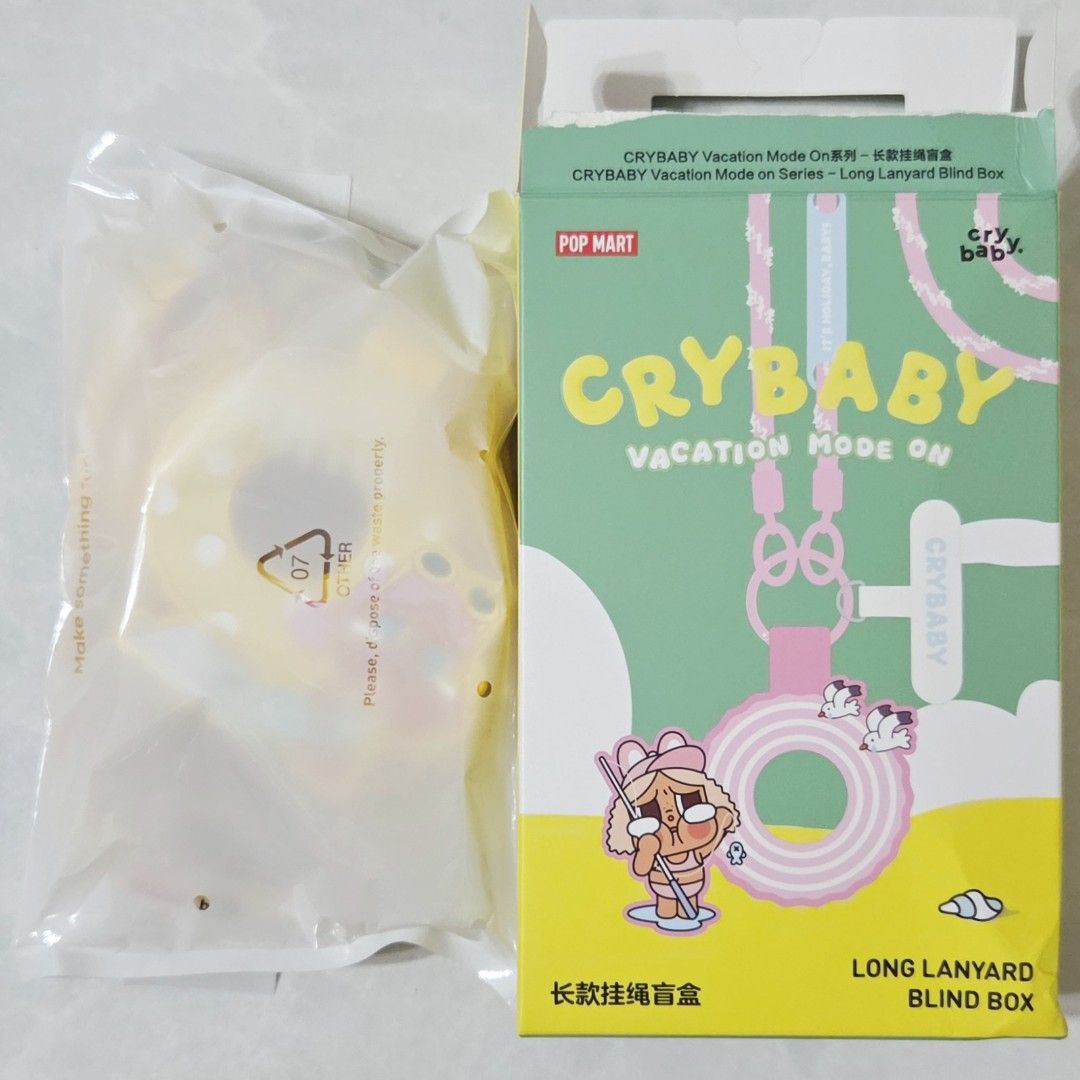 [Let's Surf] Popmart Crybaby Vacation Mode On Long Rope Phone Lanyard ...