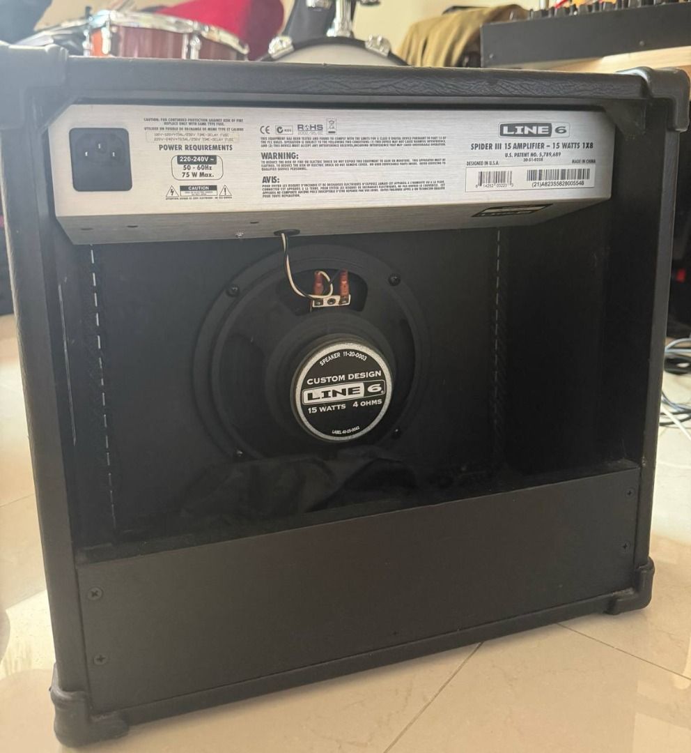 Line 6 Spider III 15-Watt Guitar Amplifier (with googly eyes), Hobbies ...