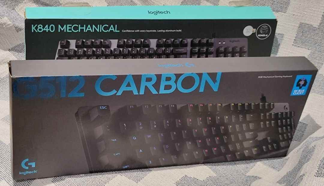 CHEAP LOGITECH KEYBOARD BUNDLE!! Logitech G512 Carbon (Blue clicky ...