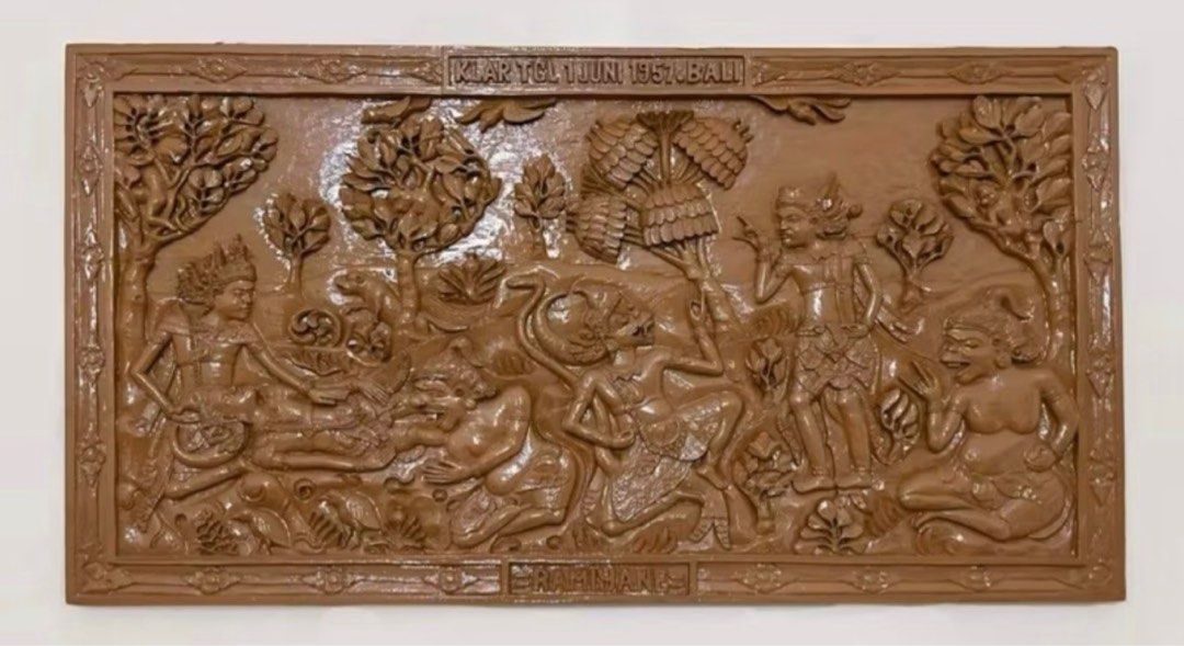 Lukisan Ukiran Traditional Bali Antique dan Kuno, Woodcarving (1957 ...
