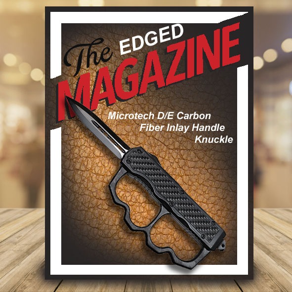 The Edged Magazine - Microtech D/E Knuckle OTF Knife Carbon Fiber Inlay ...