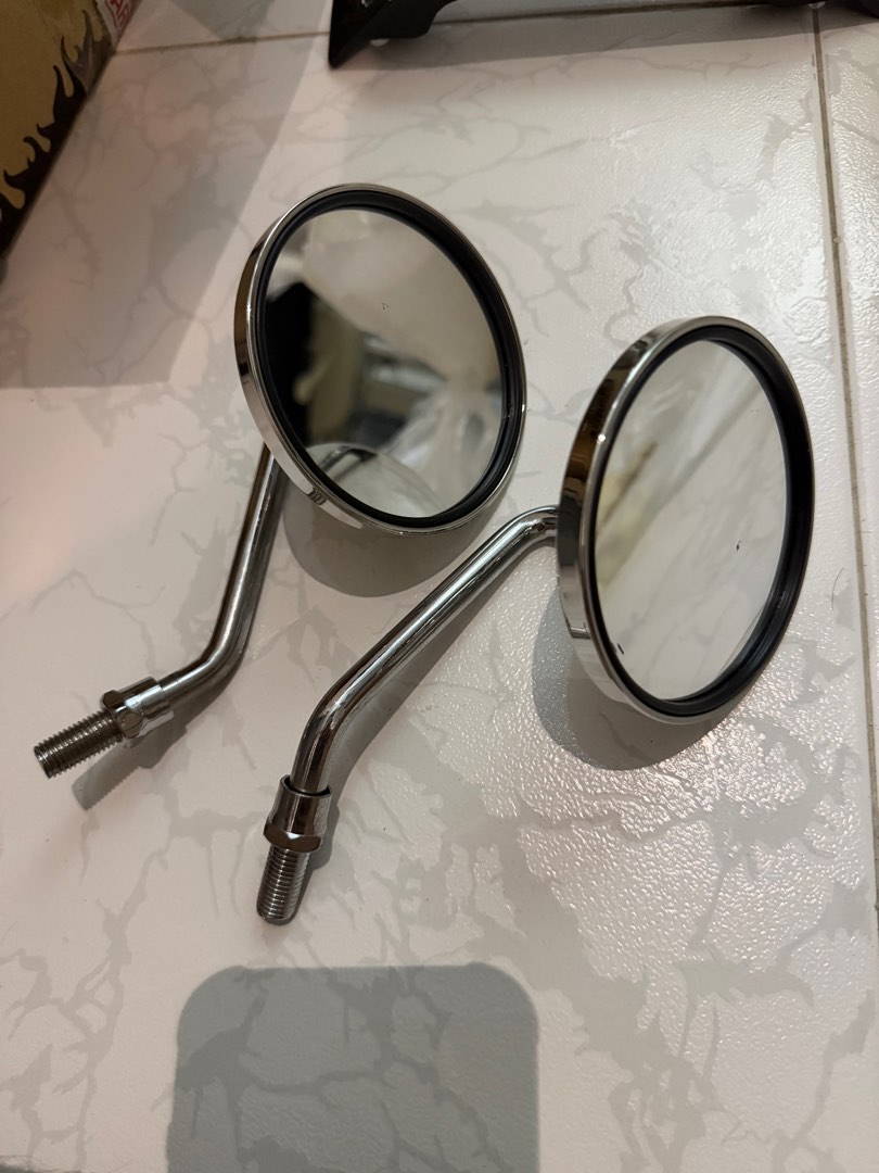 Motorcycle Round Mirror, Motorcycles, Motorcycle Accessories on Carousell