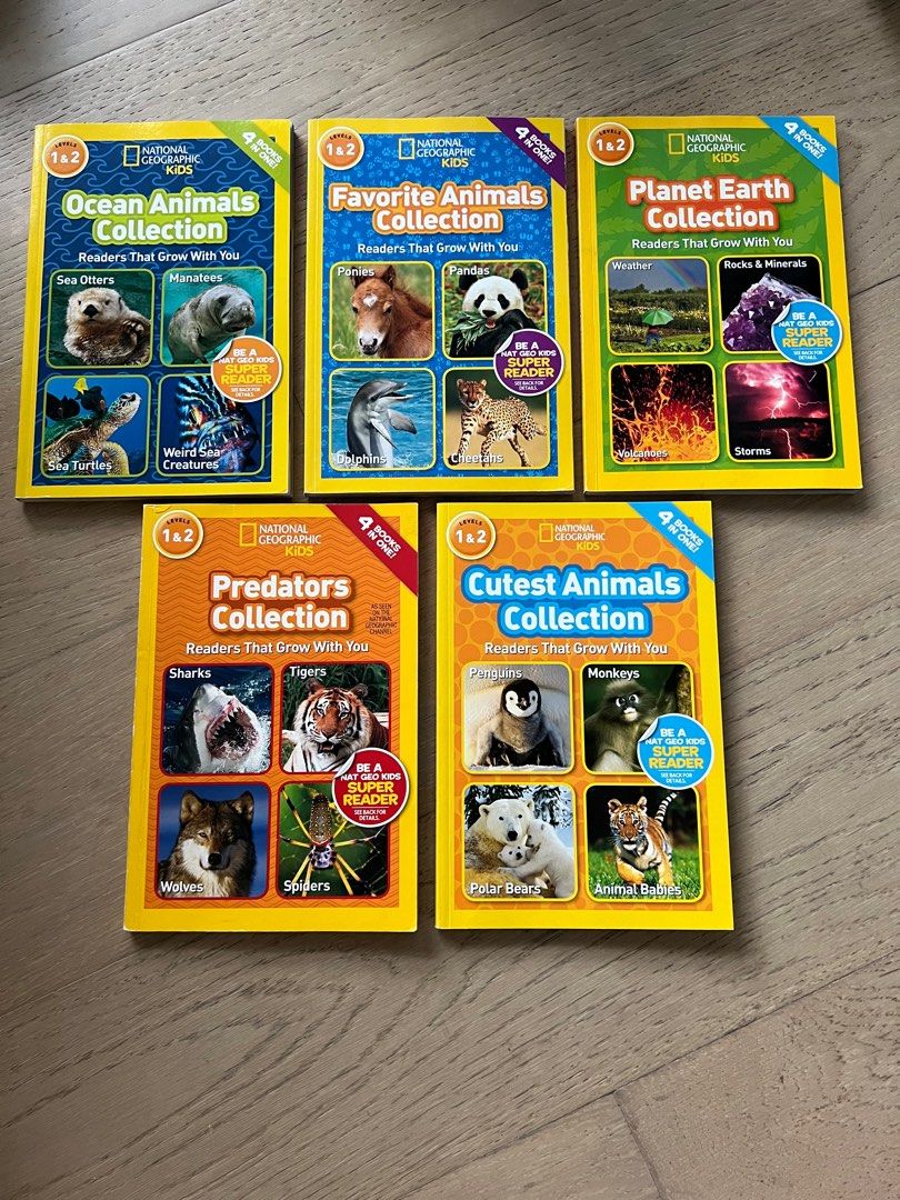 Level 1 & 2 National Geographic Kids Readers Collection (4-in-1 Books ...