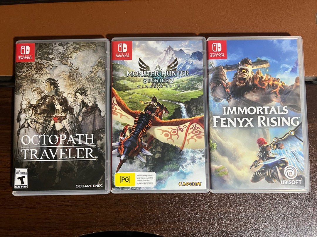 Nintendo Switch Games - Octopath Traveler, Immortals Fenyx Rising, Monster Hunter Stories 2 ...