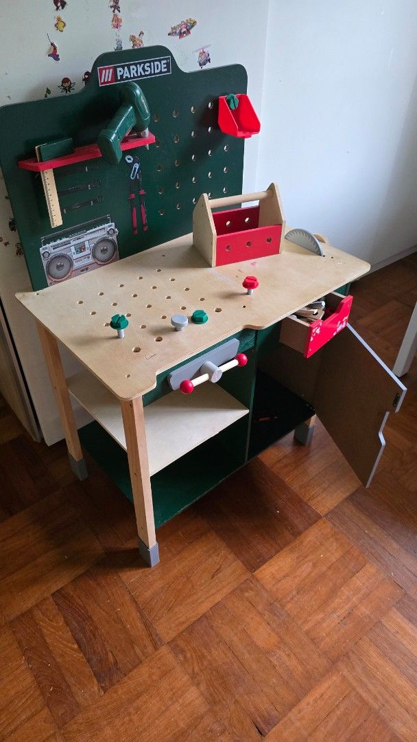 Parkside Wooden Toy Workbench, Hobbies & Toys, Toys & Games on Carousell