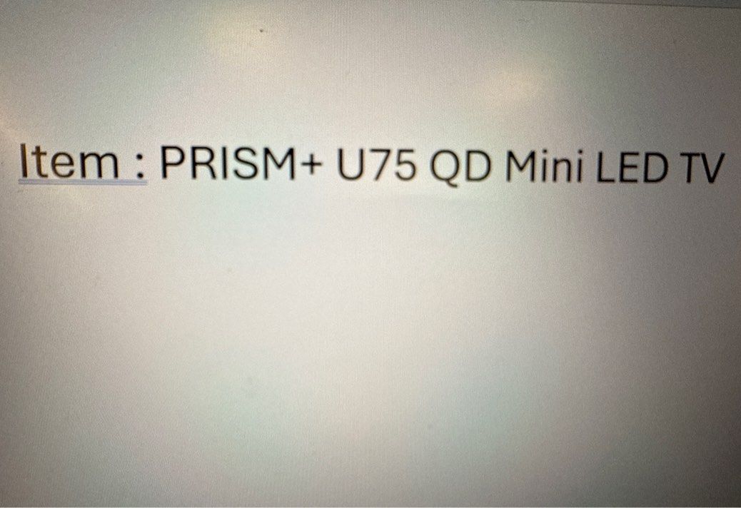PRISM+ U75 QD Mini-LED 4K AI Google TV, Everything Else on Carousell