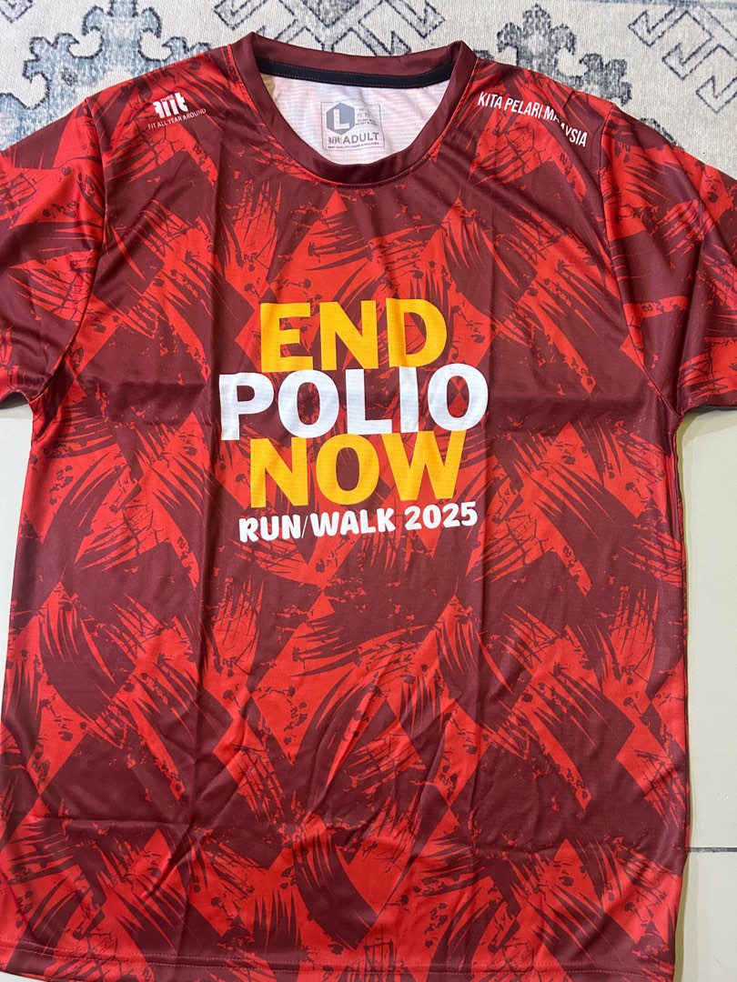 Running Event T-Shirt - END POLIO WALK 2025, Men's Fashion, Tops & Sets ...