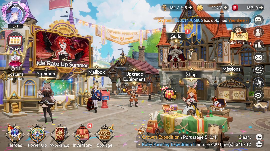 Seven Knights Rebirth Midgame Account negotiable, Video Gaming, Gaming ...