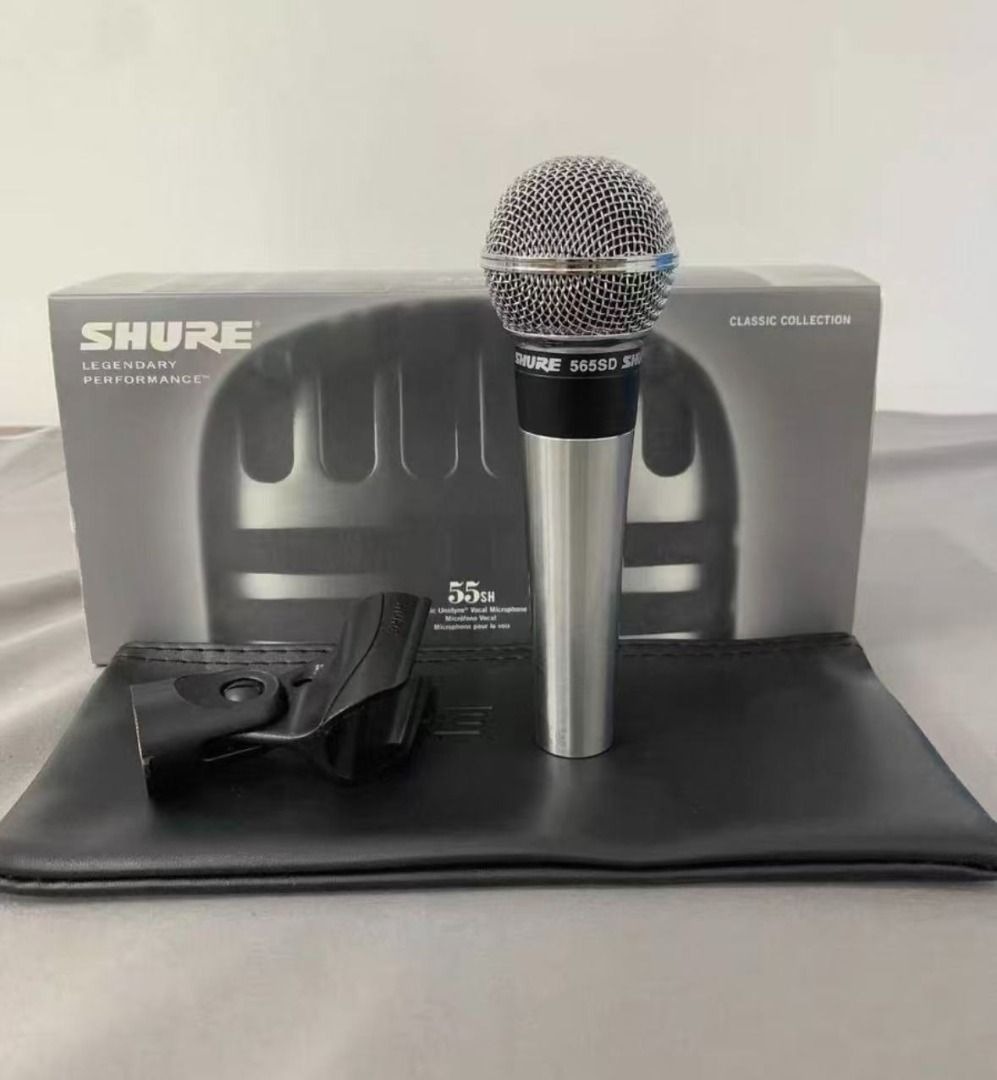 Shure 565SD Wired Microphone, Vocal Microphone, Silver, Audio ...