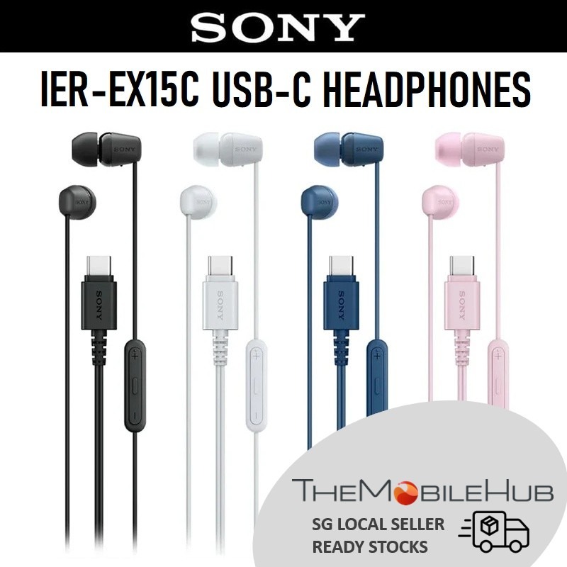 Sony IER-EX15C USB-C Wired In-ear Headphones with Mic Headset Earpiece ...