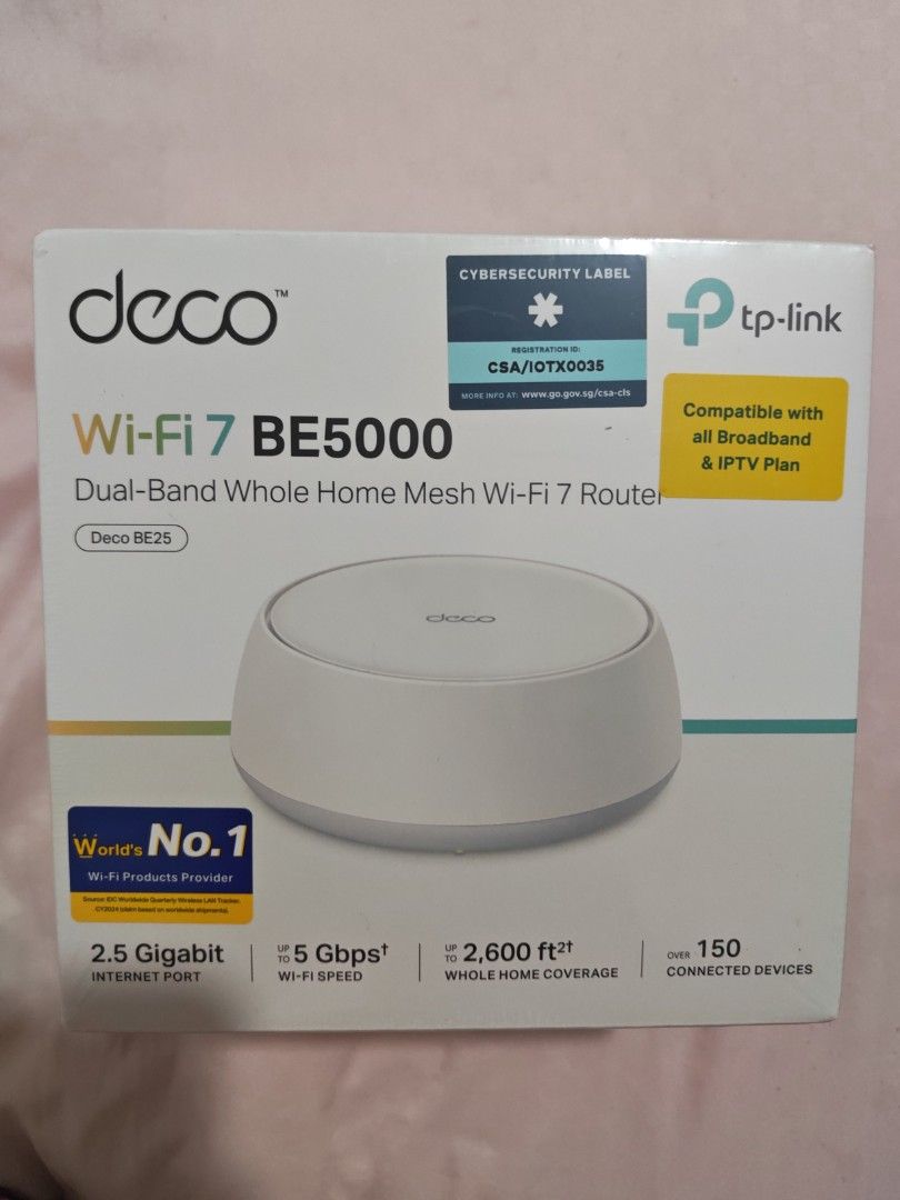 TP-Link Deco BE5000 Wi-Fi 7 Mesh Router, Computers & Tech, Parts ...