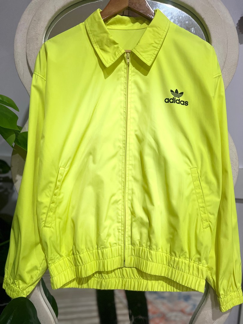 Vintage ADIDAS Trefoil Neon windbreker jacket, Men's Fashion, Coats ...