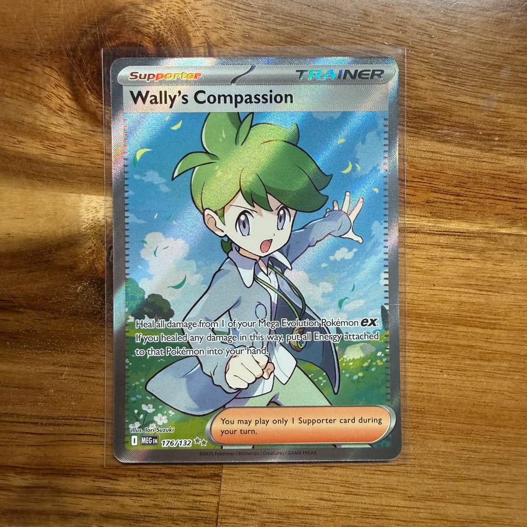 Wally's Compassion #176 Pokemon Mega Evolution ME01 FA Full Art TCG ...