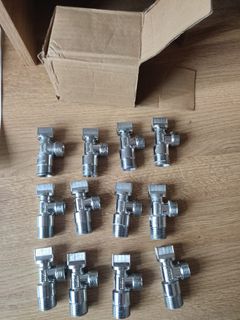 SUS 304 Stainless Steel 1/2" Angle Valve Toilet Sink Bidet Stop Valve ...