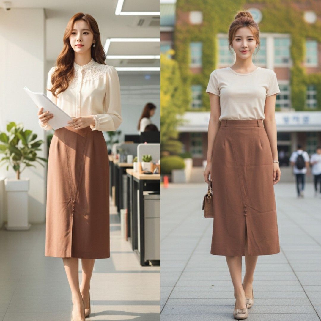 📍 HOT SALE 📍STELLA Rok Panjang Brown Premium, Fesyen Wanita, Pakaian ...