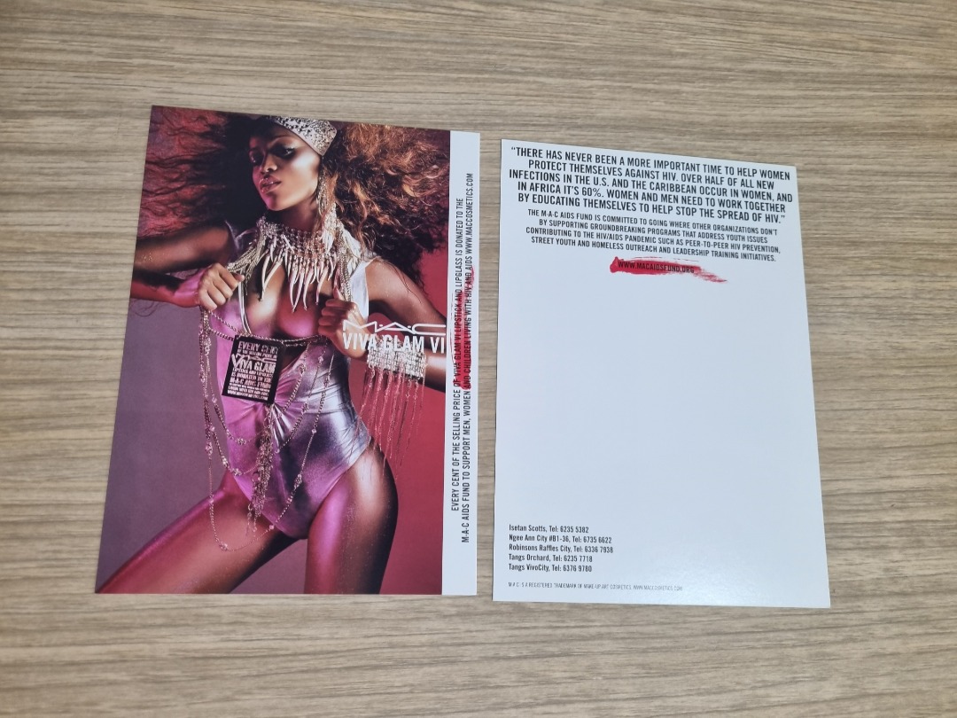 💥 Vintage Promotional Advertisement Card -2006 MAC Viva Glam VI Rapper ...