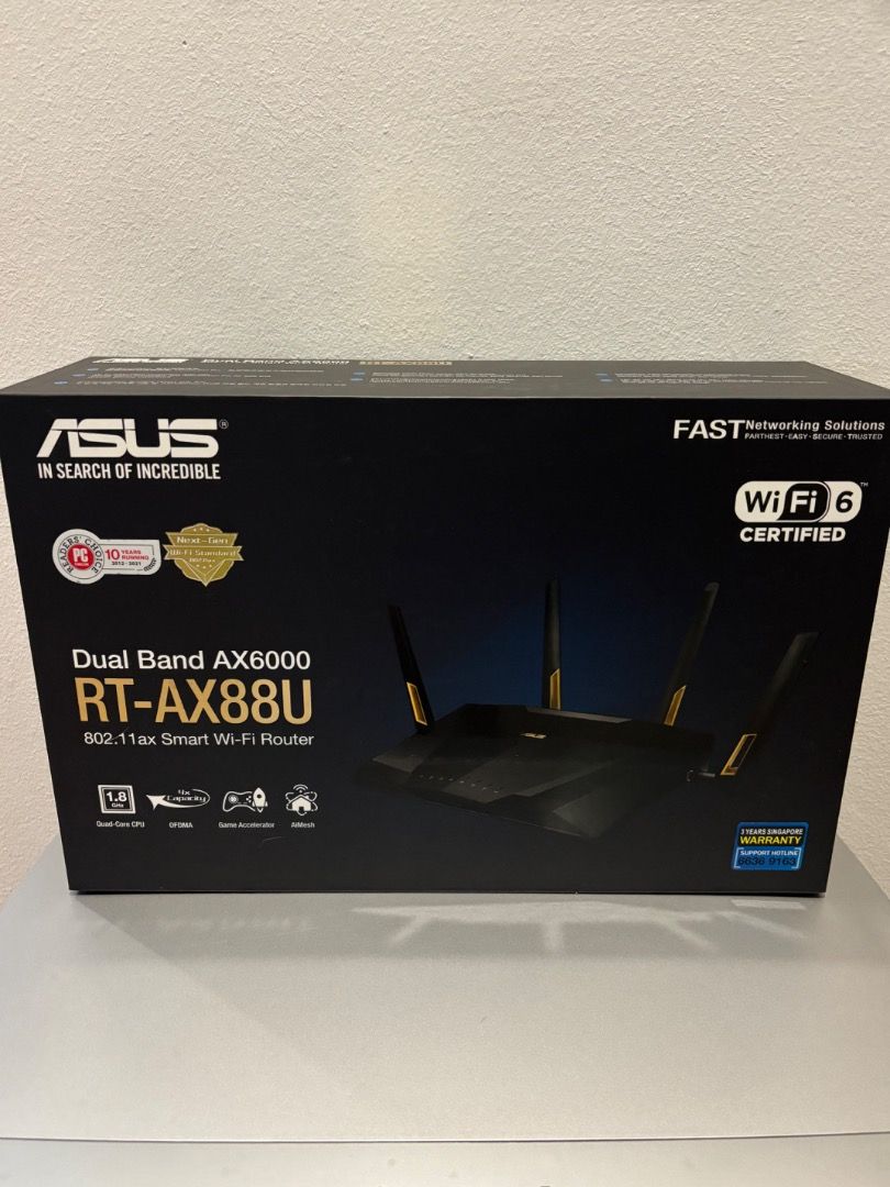 ASUS RT-AX88U AX6000 Dual Band Wi-Fi 6 Router, Computers & Tech, Parts ...