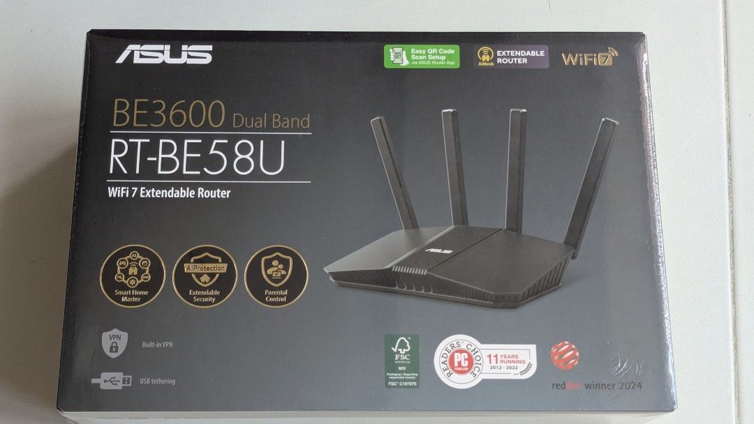 ASUS RT-BE58U wifi7 router, Computers & Tech, Parts & Accessories ...