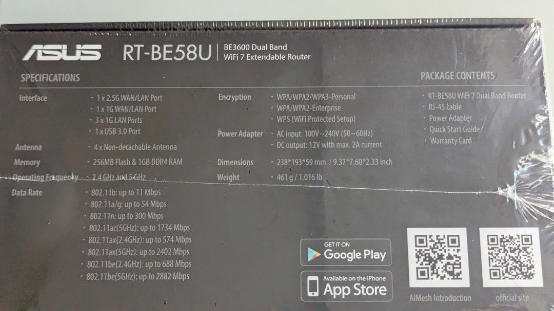 ASUS RT-BE58U wifi7 router, Computers & Tech, Parts & Accessories ...