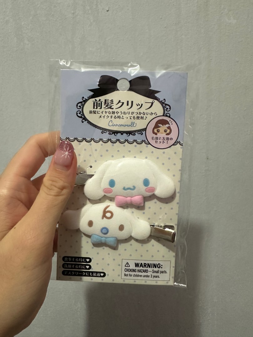 BNIP Authentic Sanrio Cinnamoroll Hair Clips , Women's Fashion, Watches ...
