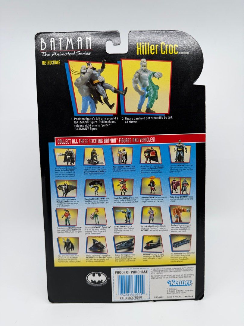 Batman The Animated Series KILLER CROC with Power-Punch Arm and Pet ...