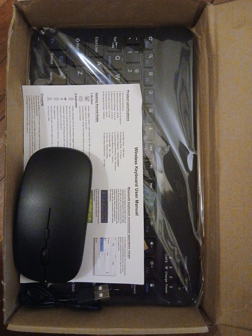 Bluetooth Wireless Keyboard and Mouse Combo compatibel with IOS ...