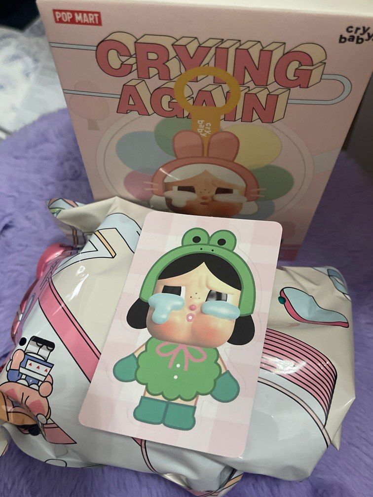BNIB sealed foil crying again Popmart pop mart cry baby crybaby plush ...