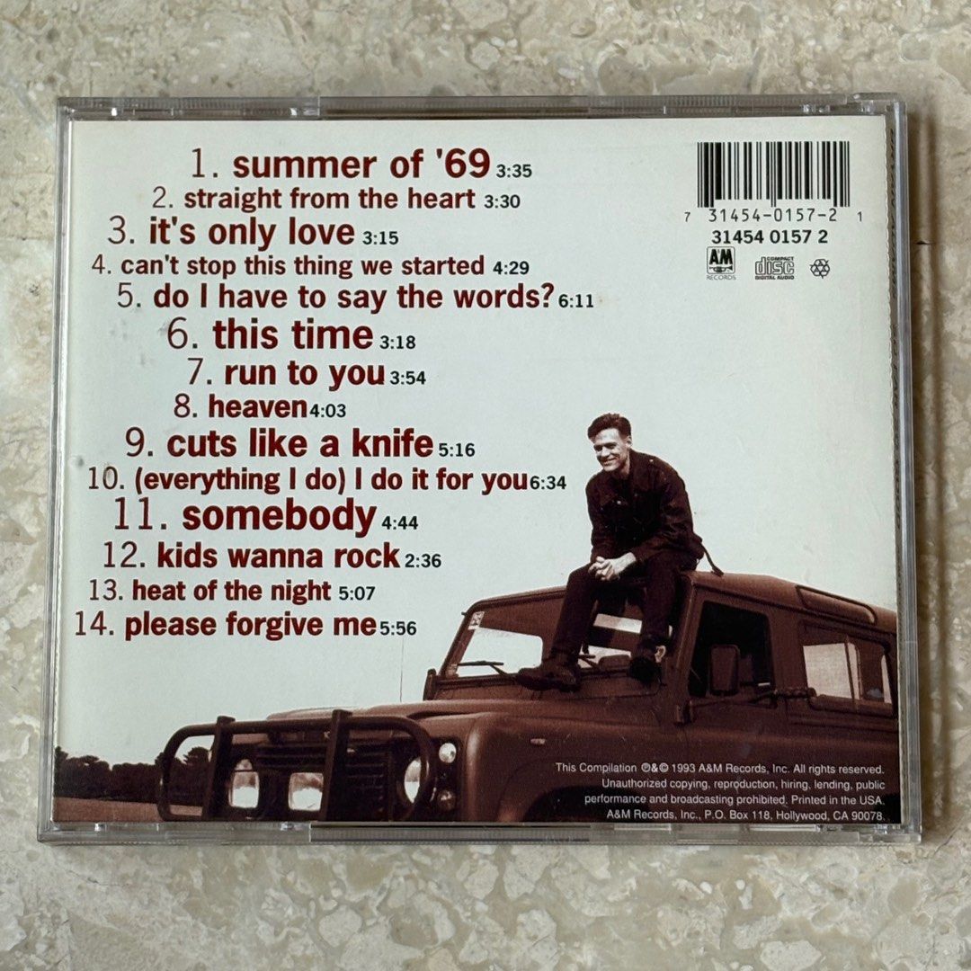 Bryan Adams - So Far So Good CD, Hobbies & Toys, Music & Media, CDs ...