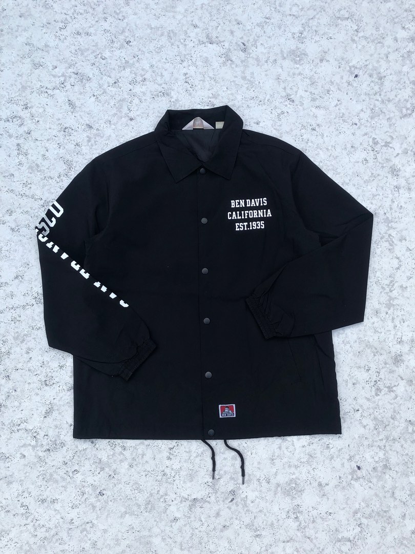 COACH JACKET BEN DAVIS, Fesyen Pria, Pakaian , Atasan di Carousell