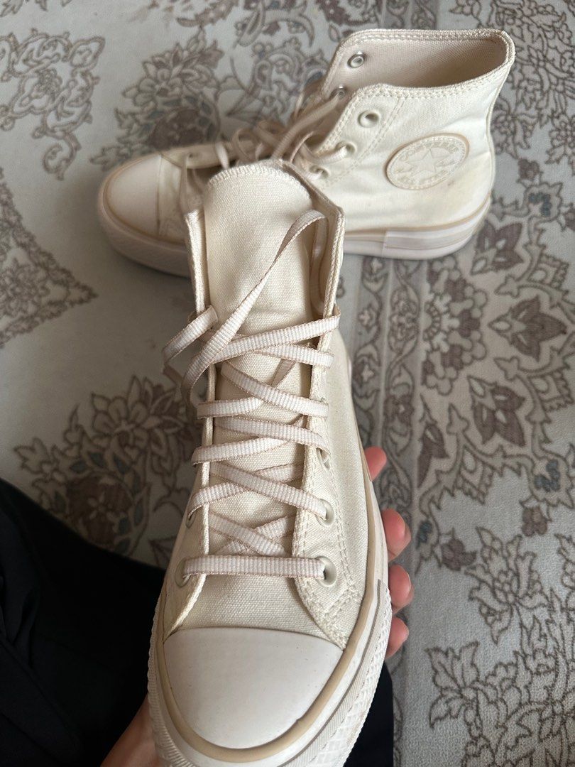Converse Chuck Taylor All Star Lift Hi (Cream / Off White), Women's ...